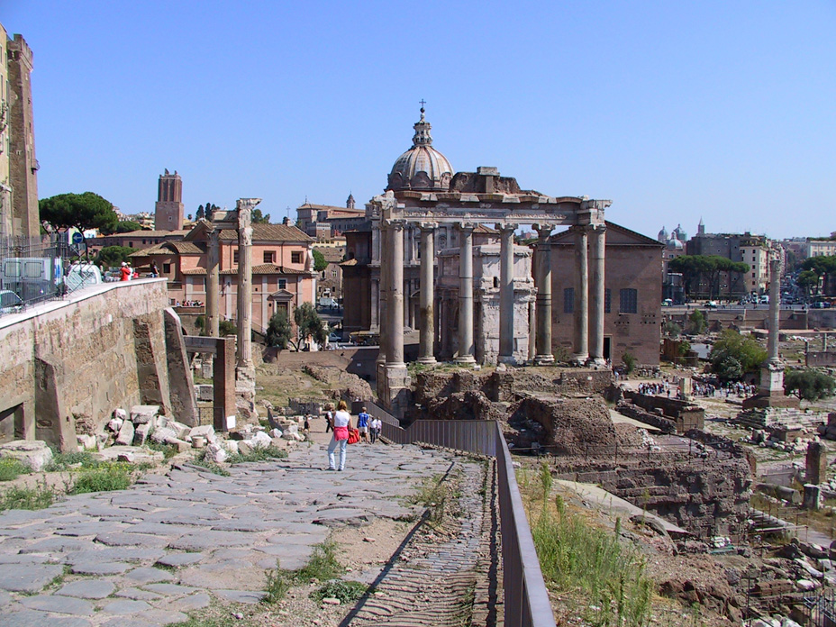 612-1924 - Roma - Foro Romano - View coming down in front of Tabularium